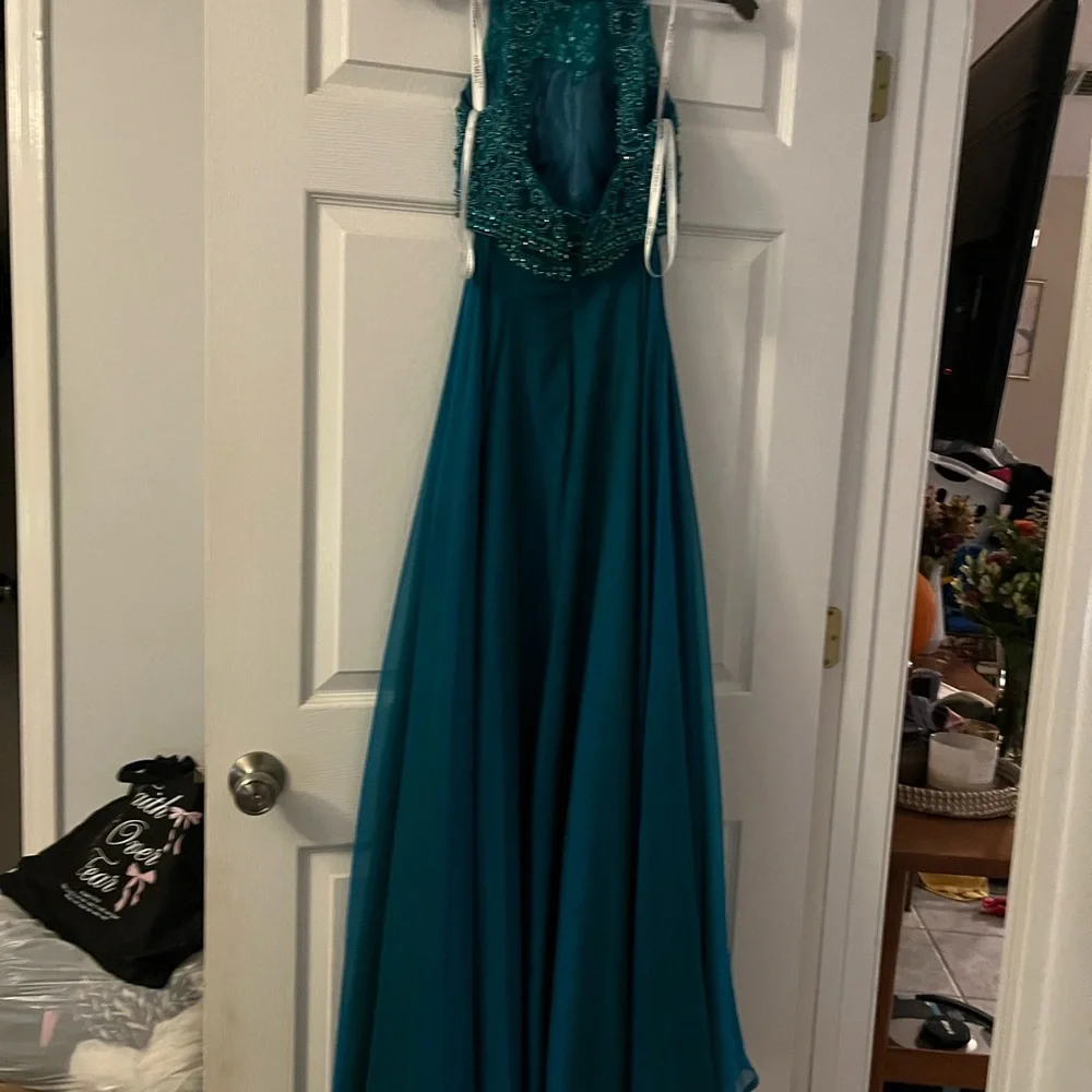 Sherri Hill | Dresses | Sherri Hill Teal Beaded Prom Dress | Poshmark